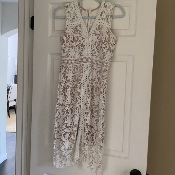 hailey lyn | Dresses | Hailey Lyn Cream Lace Back Zipper Dress 4 ...
